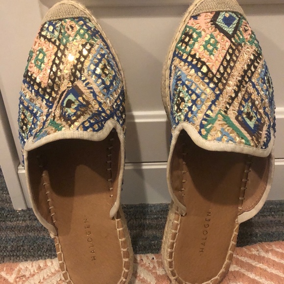 Halogen | Shoes | Gold Cloth Multi Colored Espadrilles | Poshmark